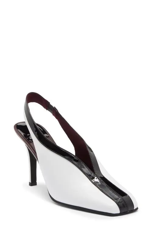 Jeffrey Campbell Two-tone Leather Slingback Pumps