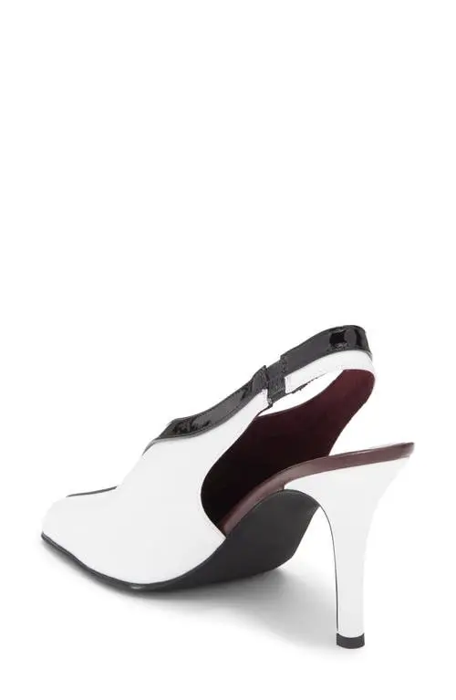 Jeffrey Campbell Two-tone Leather Slingback Pumps