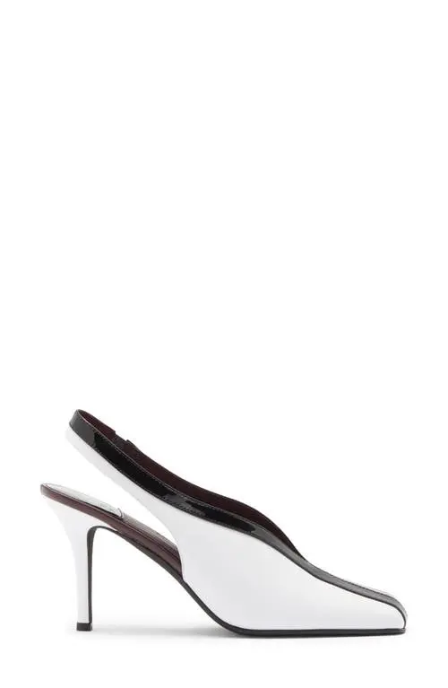 Jeffrey Campbell Two-tone Leather Slingback Pumps