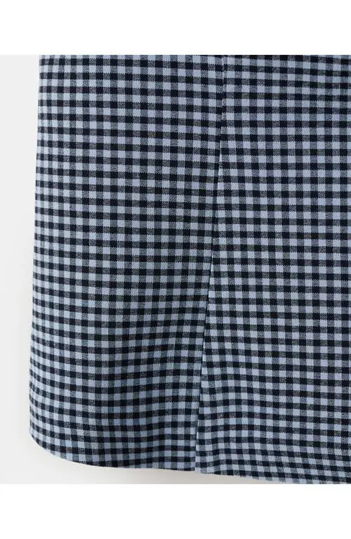 Mango Victoria Gingham Square Neck Top