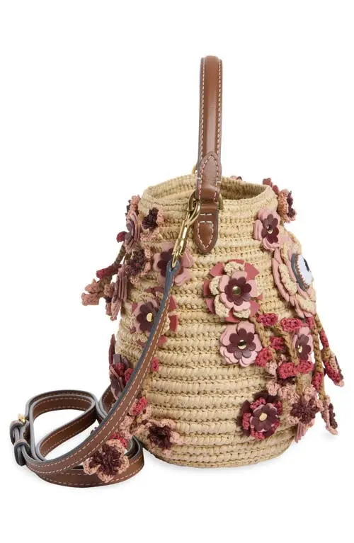 ANYA HINDMARCH Blossom Creature Crochet Raffia Crossbody Bag