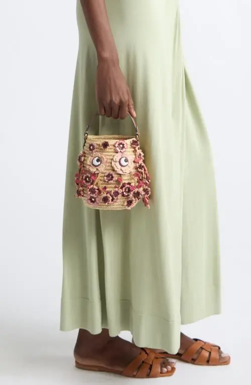ANYA HINDMARCH Blossom Creature Crochet Raffia Crossbody Bag