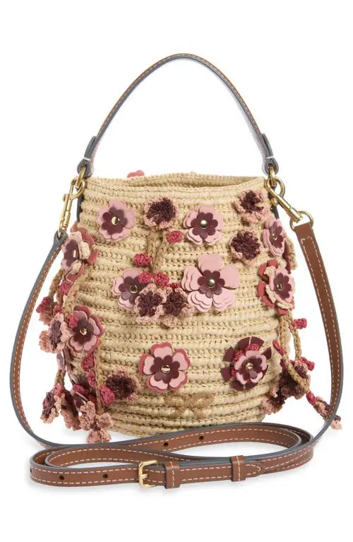 ANYA HINDMARCH Blossom Creature Crochet Raffia Crossbody Bag