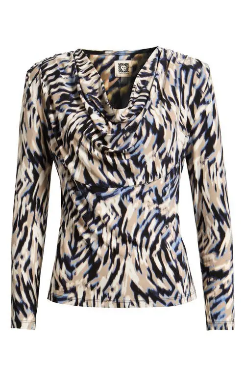 Anne Klein Cowl Neck Long Sleeve Top