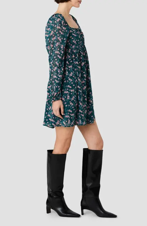 French Connection Marina Lucia Floral Chiffon Minidress