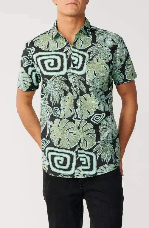 Rip Curl Barrel Killa Short Sleeve Cotton Button-up Shirt