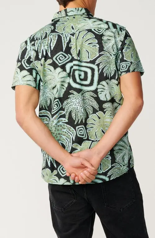 Rip Curl Barrel Killa Short Sleeve Cotton Button-up Shirt