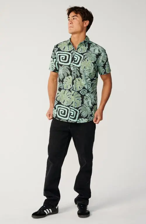 Rip Curl Barrel Killa Short Sleeve Cotton Button-up Shirt