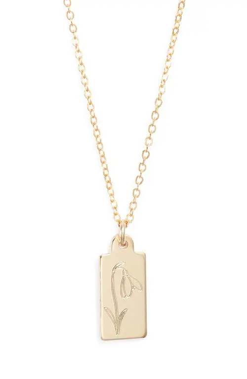 SET & STONES Birth Flower Pendant Necklace - Gold/january