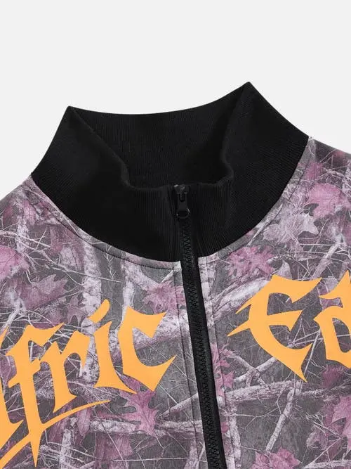 AELFRIC EDEN Boxy Camo Zip-up Sweatshirt