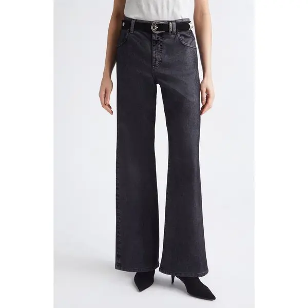 Eleventy High Waist Wide Leg Jeans