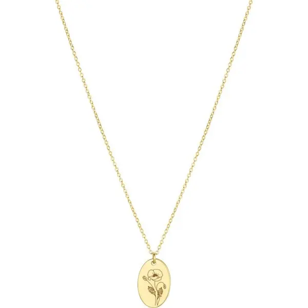 SET & STONES Louise Birth Flower Necklace - Gold/august
