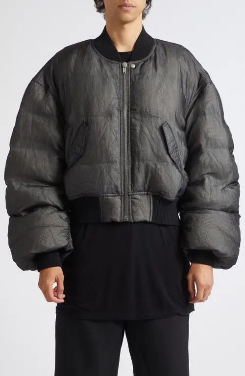Rick Owens Padded Bomber Jacket - Black