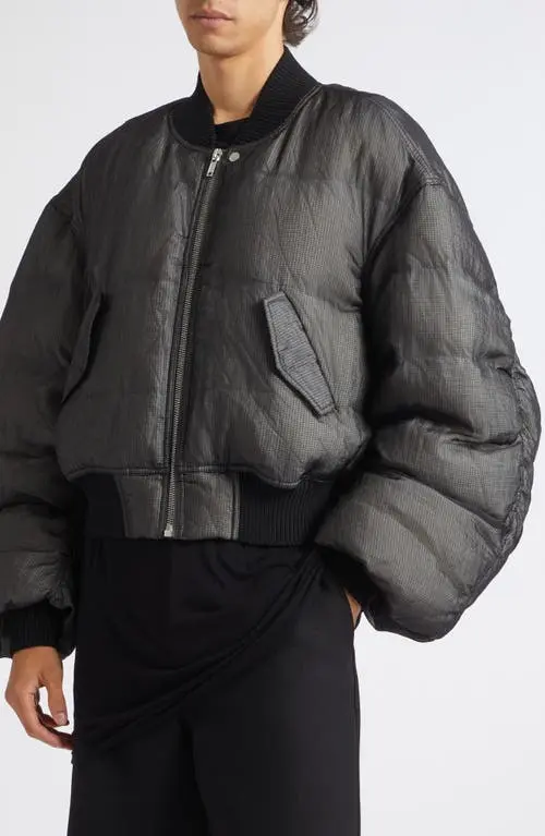 Rick Owens Padded Bomber Jacket - Black