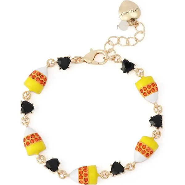 Betsey Johnson Candy Corn Charm Bracelet - Orange