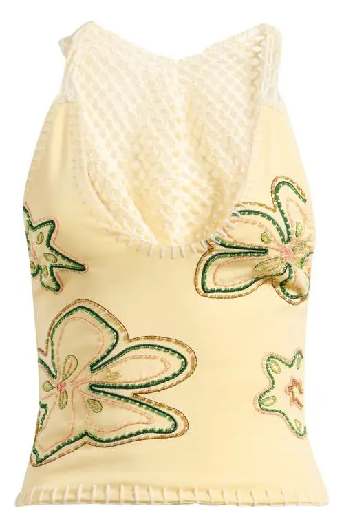 JADED LONDON Beaded Hooded Halter Top