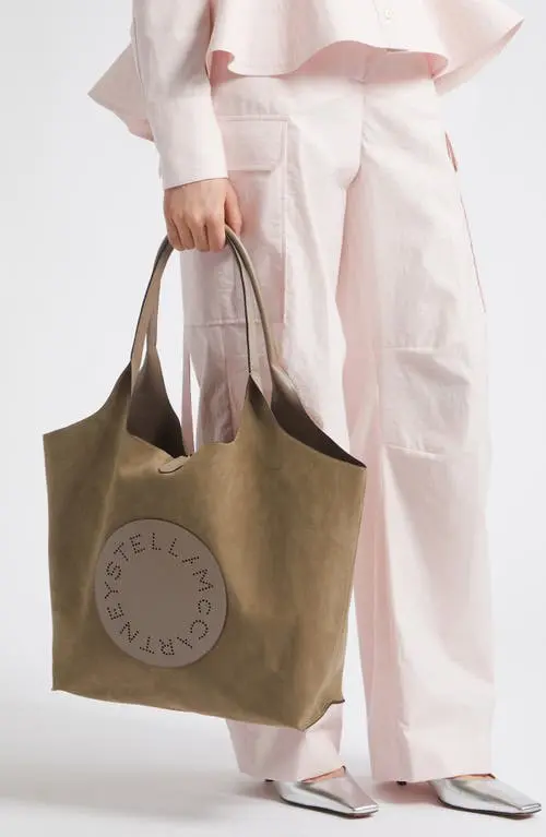 Stella McCartney Logo Reversible Tote With Pouch - Moss