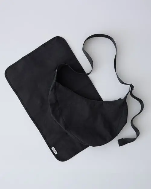 STORQ Half Moon Crossbody Bag With Changing Mat - Black