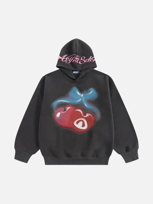 AELFRIC EDEN Oversized Cherry Graphic Hoodie