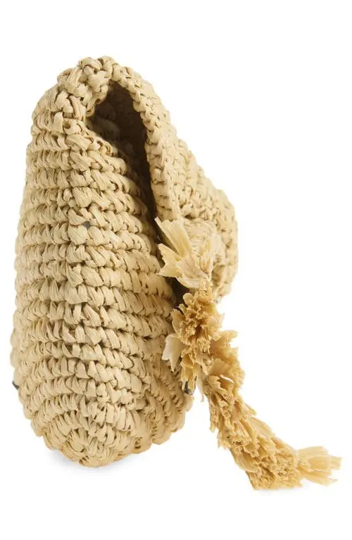 ANYA HINDMARCH Oversize Bow Raffia Clutch - Natural