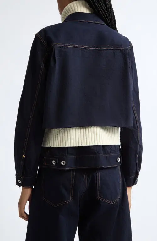 Sacai Denim & Wool Knit Jacket