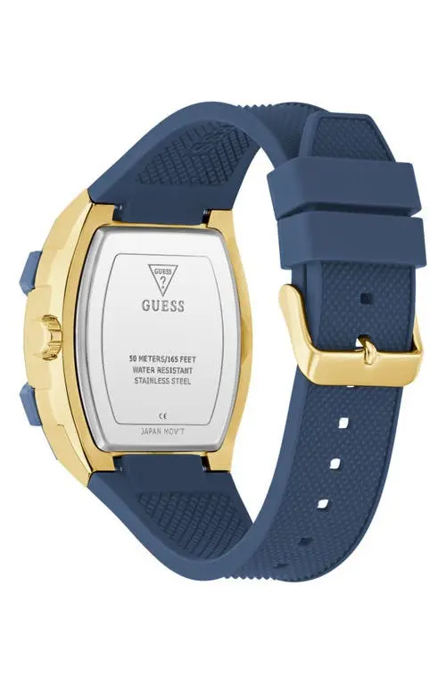 Guess Phoenix Tonneau Multifunction Silicone Strap Watch