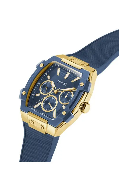 Guess Phoenix Tonneau Multifunction Silicone Strap Watch