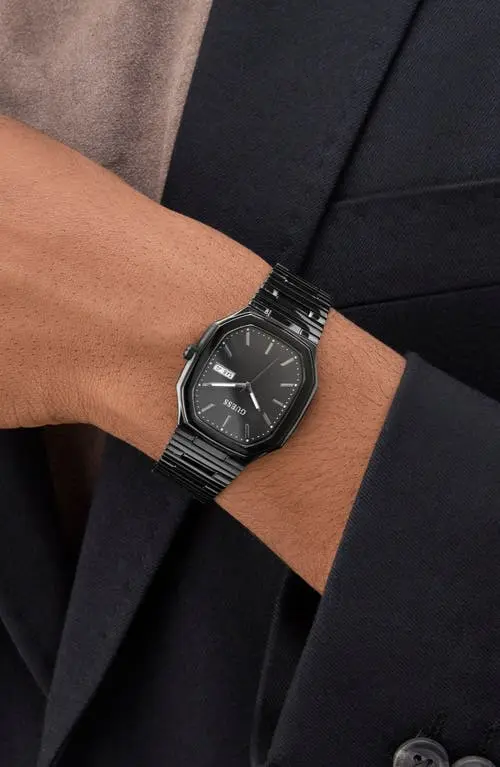 Guess Coffee Date Bracelet Watch - Black