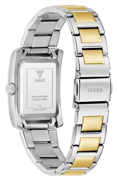 Guess Bonnie Diamond Two-tone Bracelet Tank Watch