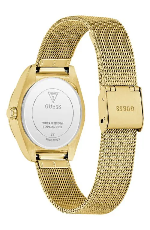 Guess Goldtone Crystal Embellished Sugar Skull Watch
