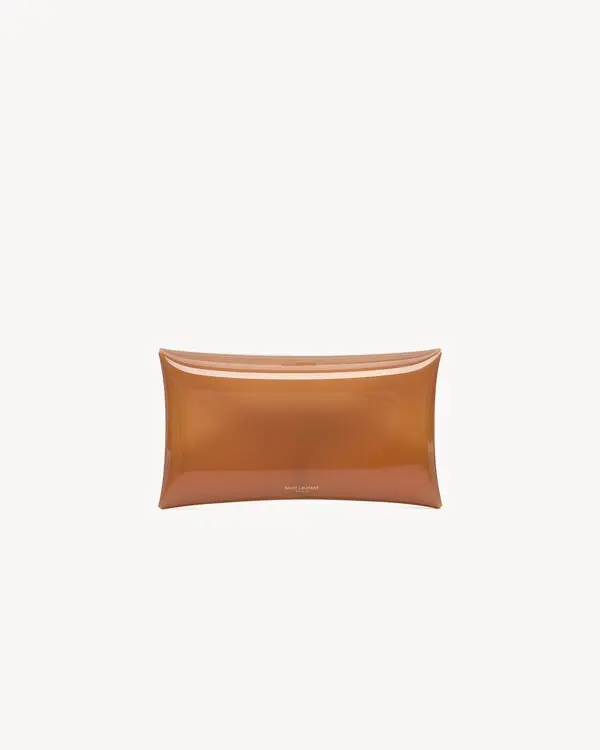 Saint Laurent Letter Small Pouch In Vinyl