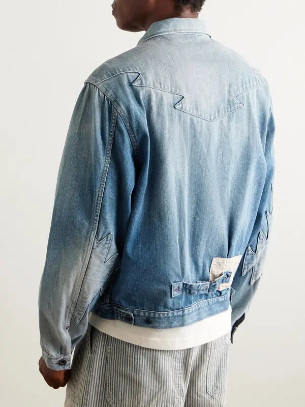 Kapital Thunderbird Panelled Denim Blouson Jacket
