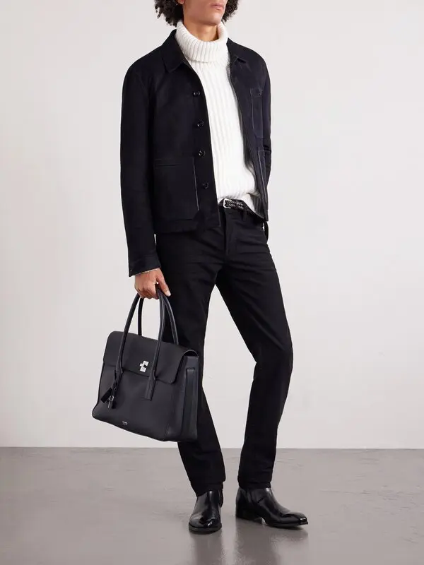 TOM FORD Elkan Burnished-leather Chelsea Boots