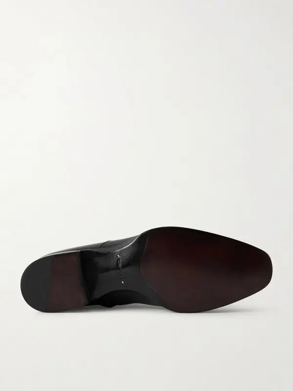 TOM FORD Elkan Burnished-leather Chelsea Boots
