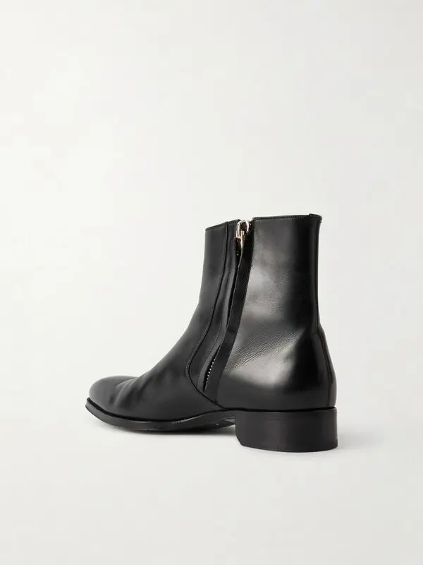 TOM FORD Elkan Burnished-leather Chelsea Boots