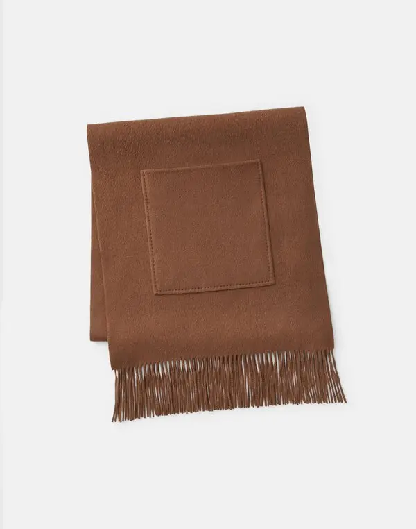 Lafayette 148 New York Cashmere Double Face Pocket Shawl - Vicuna