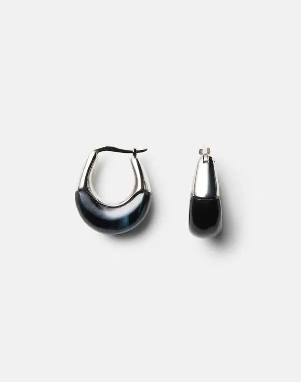 Lafayette 148 New York Sculptural Hoop Earrings - Petrol Multi