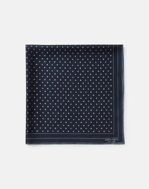 Lafayette 148 New York Polka Dot Print Silk Twill Square Scarf