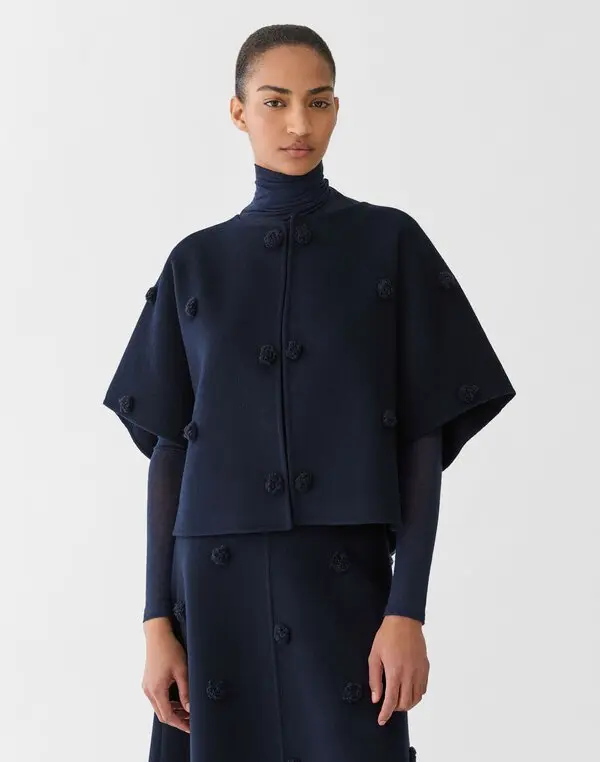 Lafayette 148 New York Wool Cashmere Polka Dot Jacket