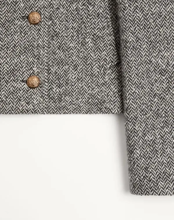 Valentino Garavani Urban Wool Chevron Peacoat