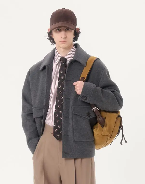 Valentino Garavani Wool And Cashmere Jacket - Dark Grey