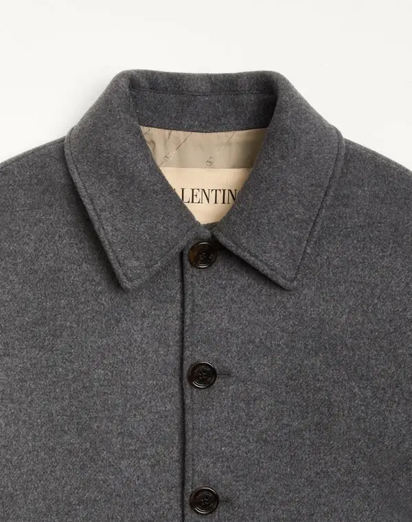 Valentino Garavani Wool And Cashmere Jacket - Dark Grey