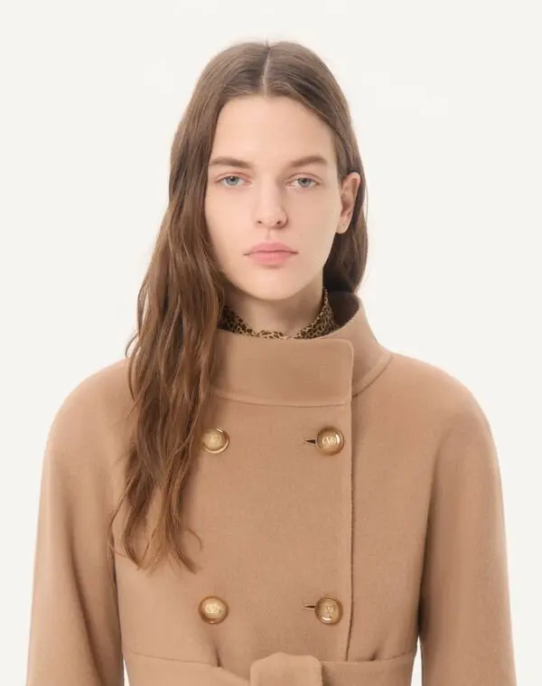 Valentino Garavani Double Kashmir Coat - Camel