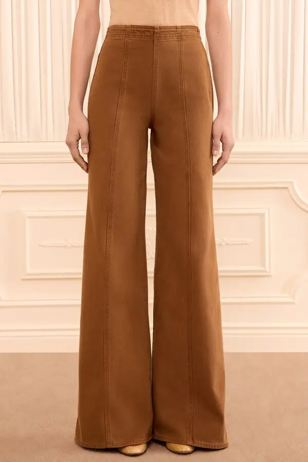 Ulla Johnson The Bianca Wide Leg Seamed Jean