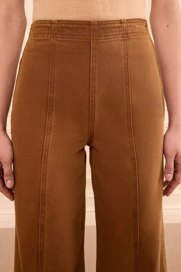 Ulla Johnson The Bianca Wide Leg Seamed Jean