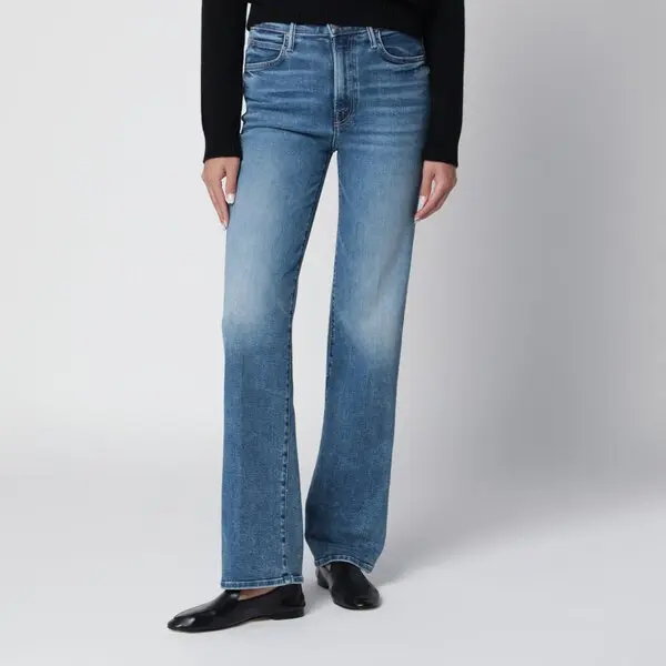 MOTHER The Kick It Jeans In Medium Blue Washed Denim