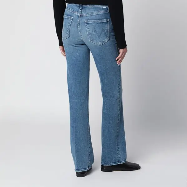 MOTHER The Kick It Jeans In Medium Blue Washed Denim