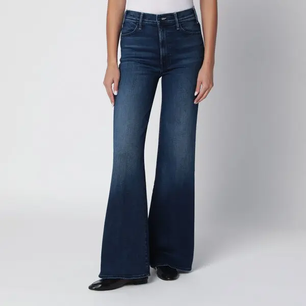 MOTHER The Hustler Roller Sneak Jeans In Dark Denim - Blue