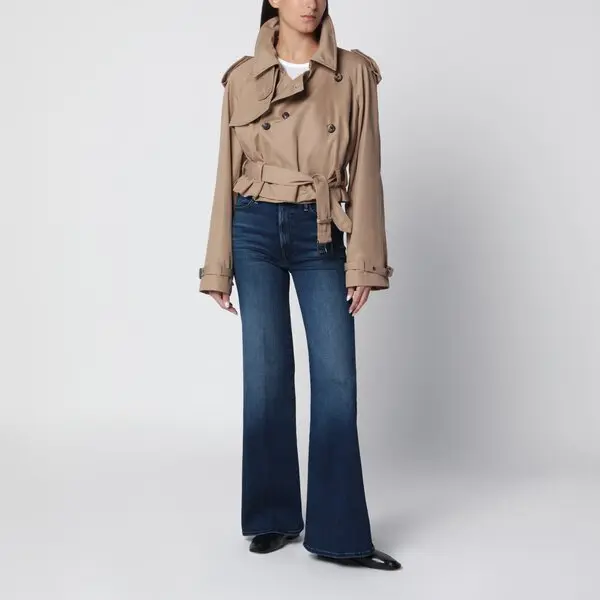 MOTHER The Hustler Roller Sneak Jeans In Dark Denim - Blue
