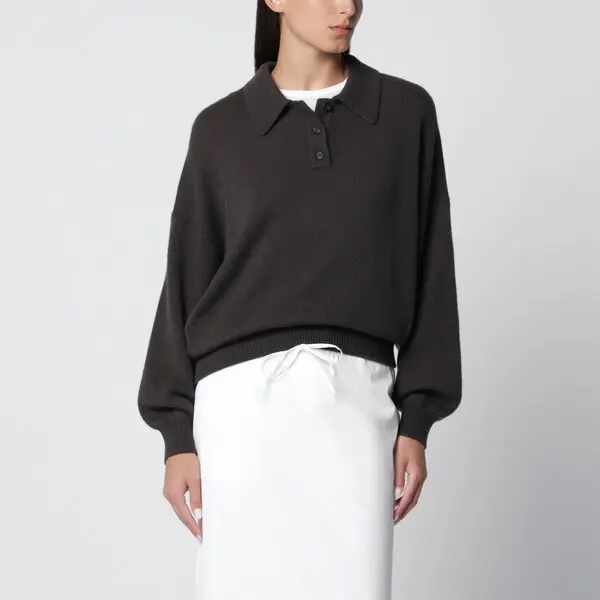 LISA YANG Dark Green Etta Cashmere Sweater